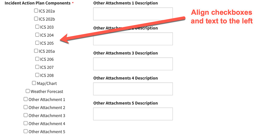 Align Checkboxes to the Left - App Development - Tadabase Community