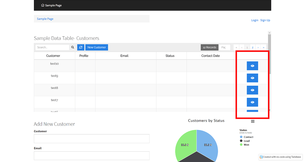 Formatting edit etc button in table rows - App Development - Tadabase ...