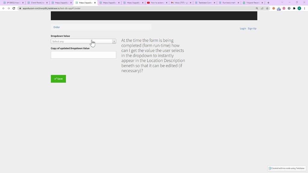 Updating form input fields in real-time - App Development - Tadabase Community