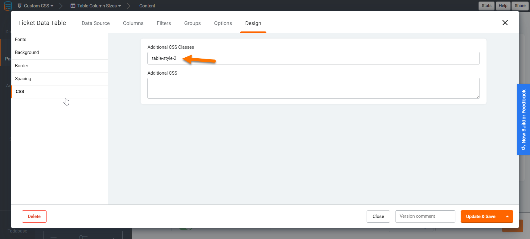 Include Add New Text In Button When Using Table style 2 Tips And 